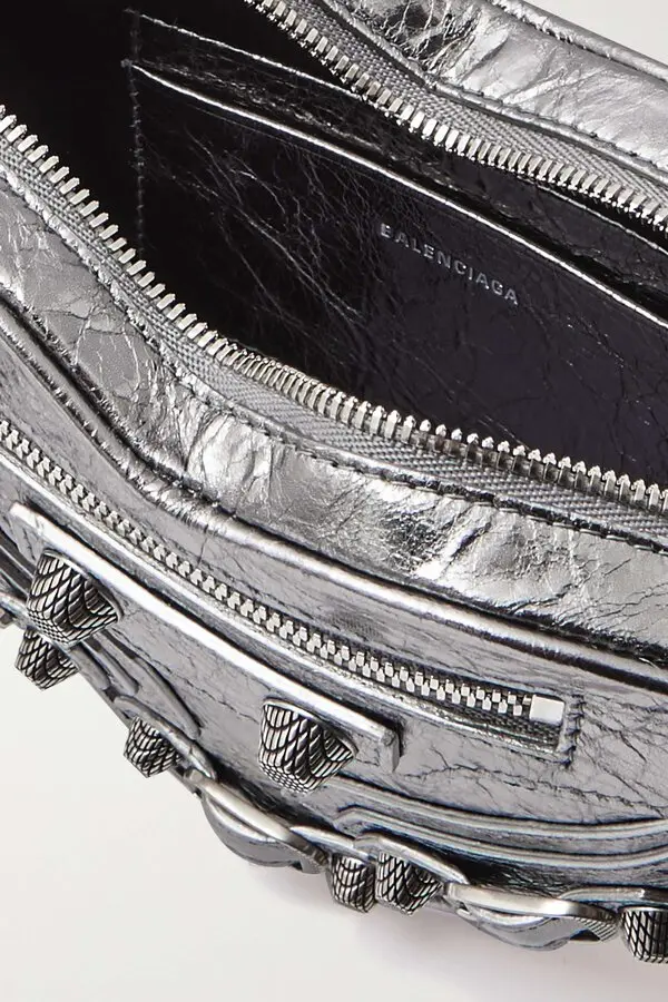 Balenciaga Le Cagole Heart Mini Shoulder Bag - Silver