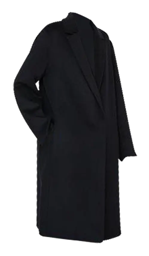Vince Classic Wool-blend Straight Coat - Black