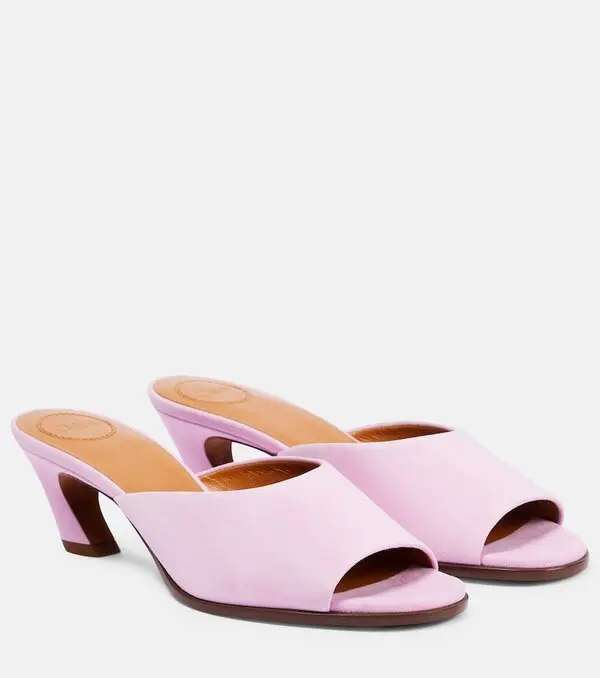 Chloé Oli Suede Mules - Purple