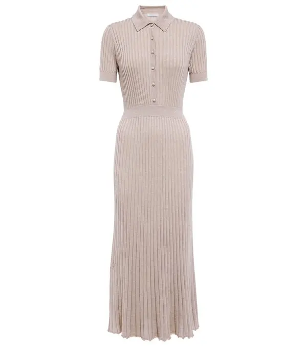 Gabriela Hearst Amor Midi Dress - Beige