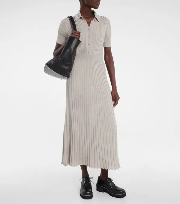 Gabriela Hearst Amor Midi Dress - Beige