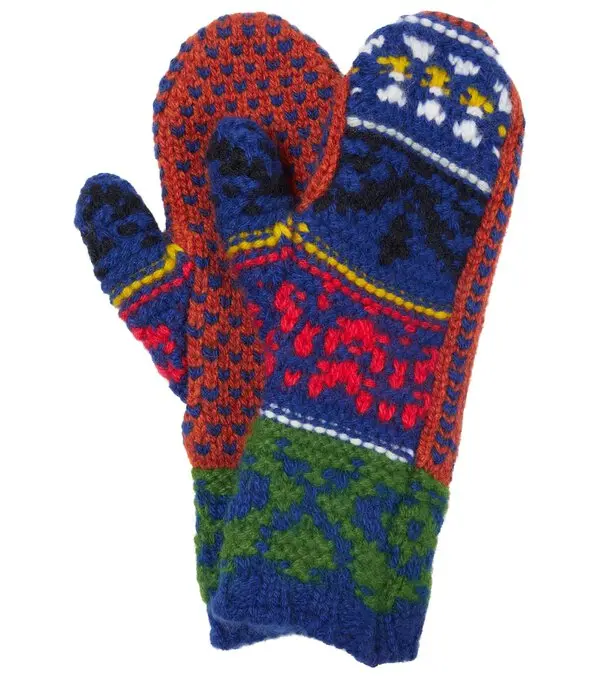 Loro Piana Bernina Knitted Cashmere Gloves - Multicoloured
