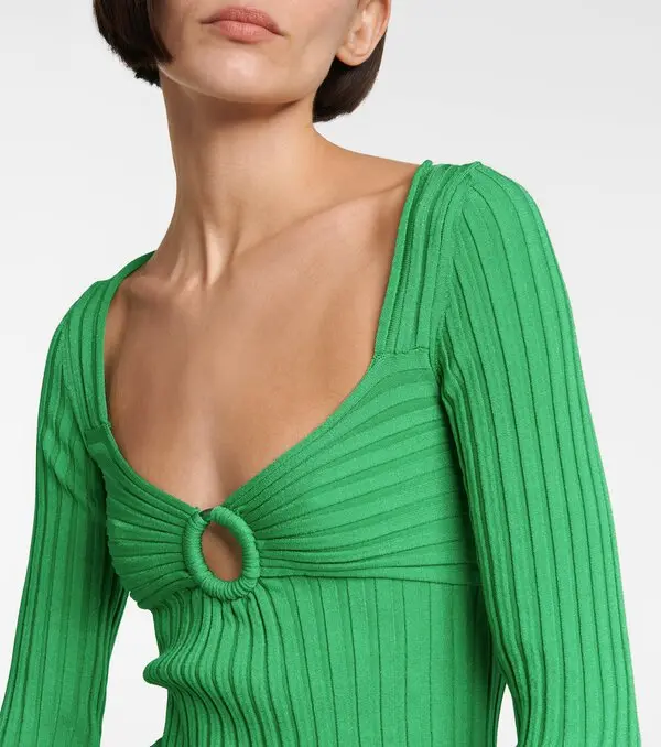 Stella McCartney Ribbed-knit Top - Green