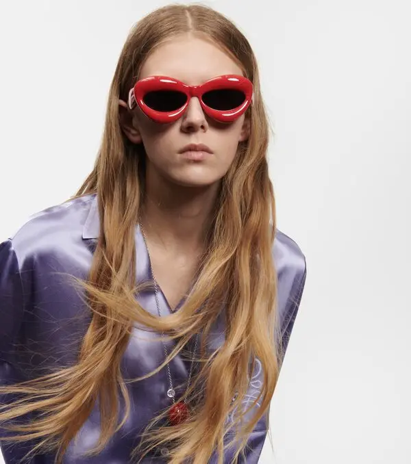 Loewe Inflated Cat-eye Sunglasses - Red