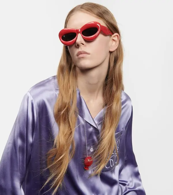 Loewe Inflated Cat-eye Sunglasses - Red
