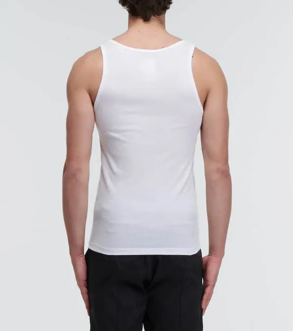 TOM FORD Ribbed-knit Cotton-blend Tank Top