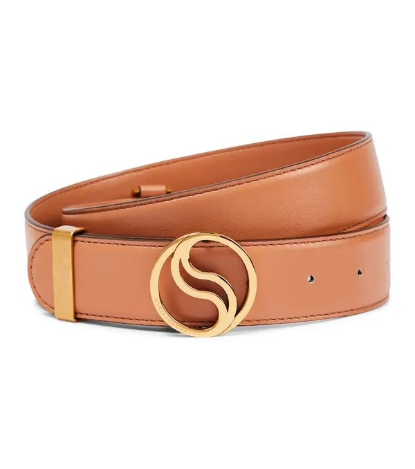 Stella McCartney Monogram Faux Leather Belt - Neutrals