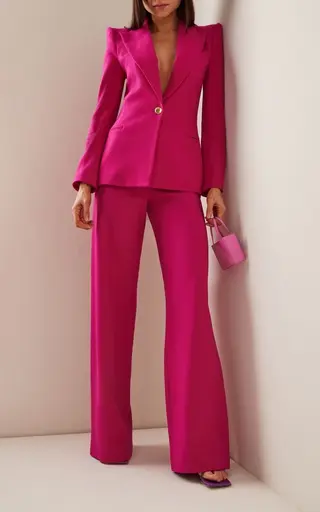 SERGIO HUDSON Signature High-waisted Wide-leg Pants