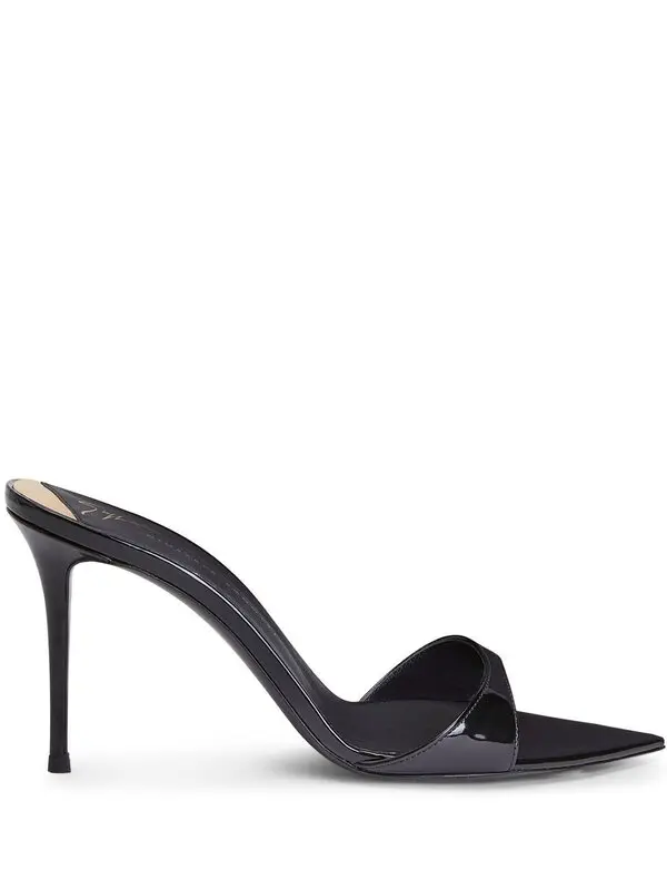 GIUSEPPE ZANOTTI Intriigo Patent 90mm Sandals - Black