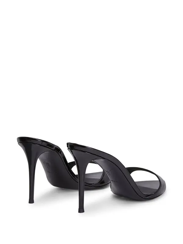 GIUSEPPE ZANOTTI Intriigo Patent 90mm Sandals - Black