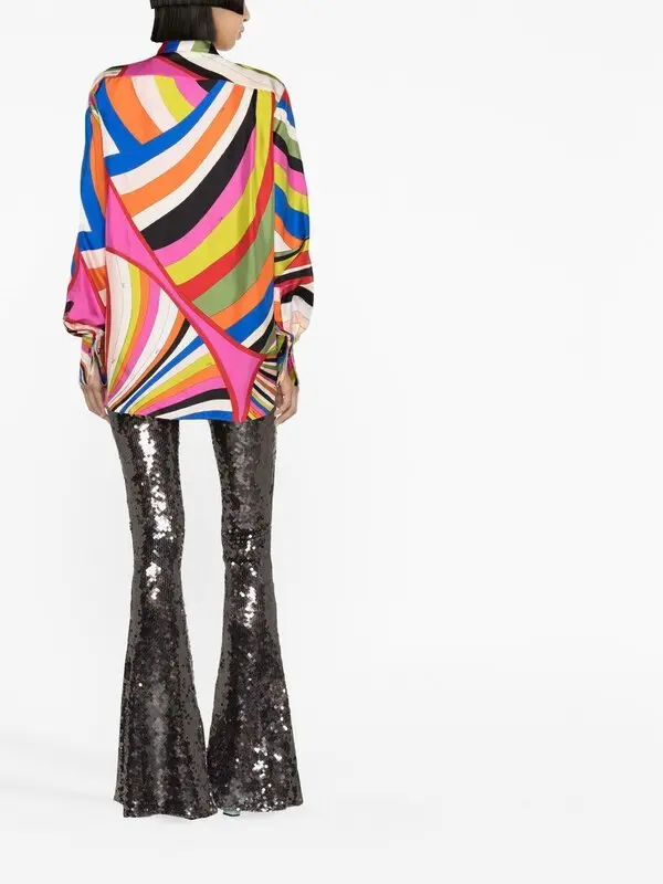 Emilio Pucci Geometric-print Silk Shirt