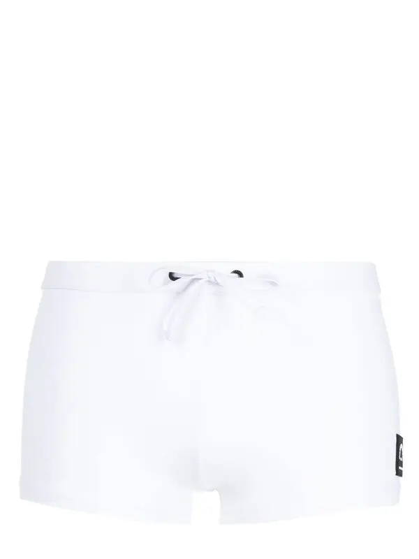 Karl Lagerfeld Logo-print Drawstring Trunks - White