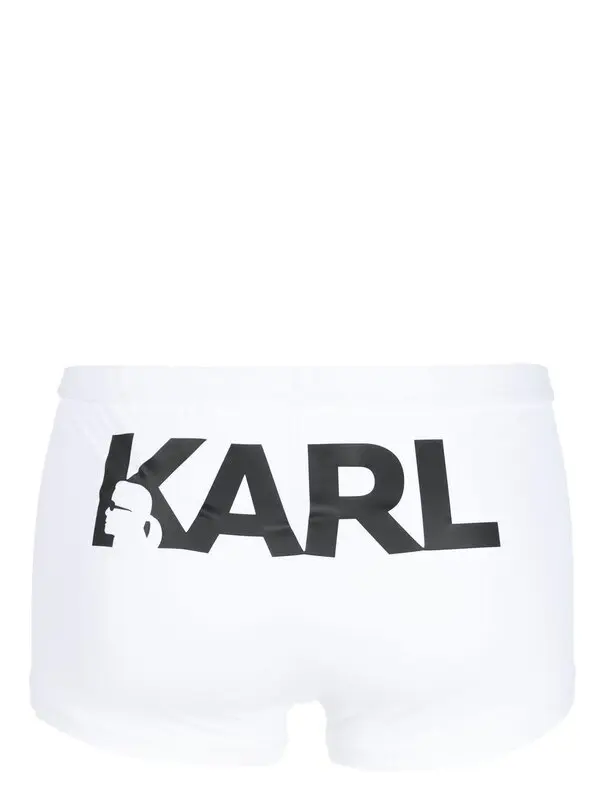 Karl Lagerfeld Logo-print Drawstring Trunks