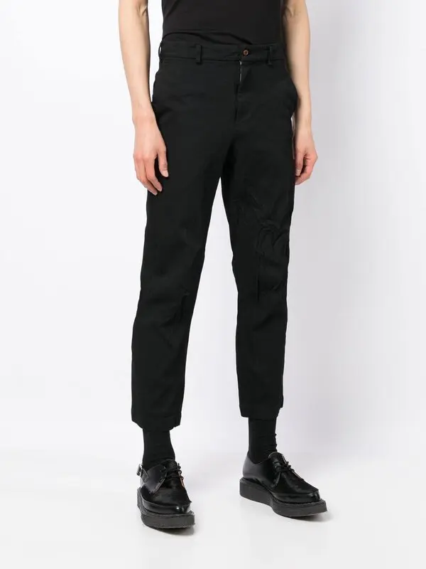 BLACK COMME DES GARÇONS Mid-rise Cropped Trousers