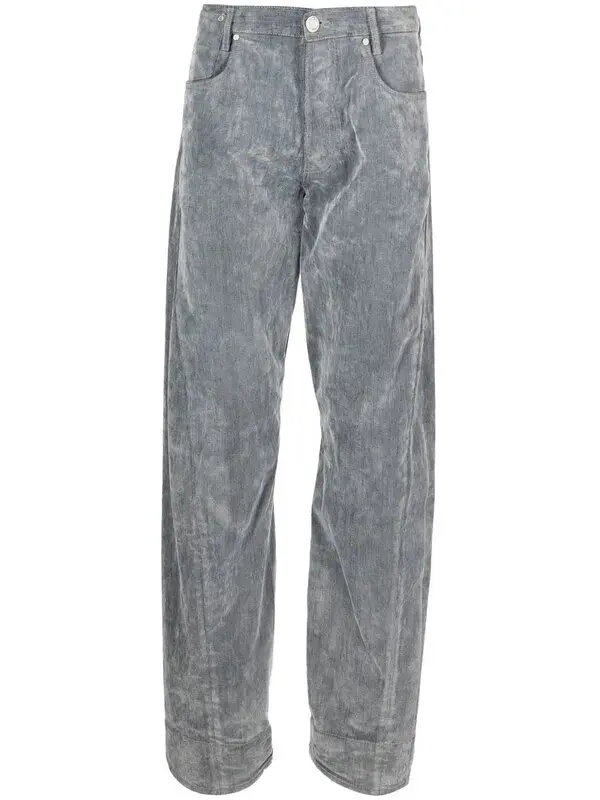 TRUSSARDI Bleached-effect Straight-leg Jeans