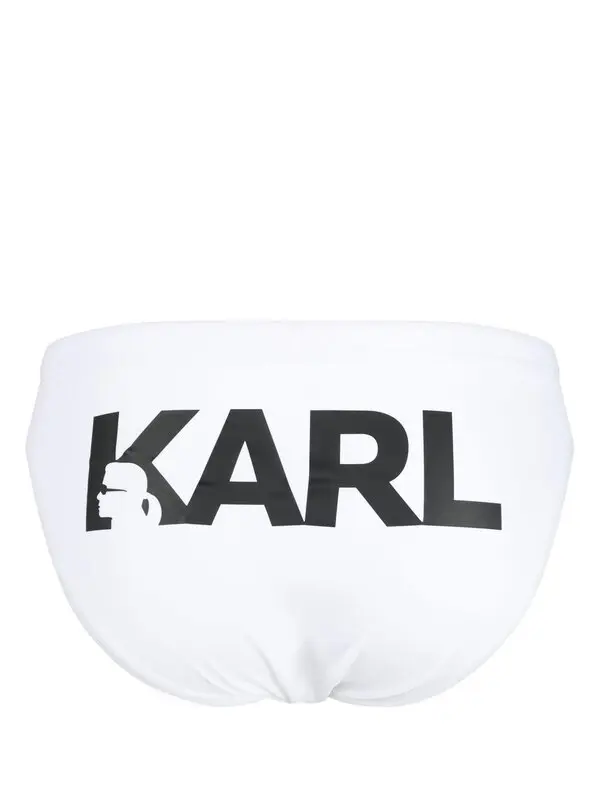 Karl Lagerfeld Logo-print Swimming Trunks