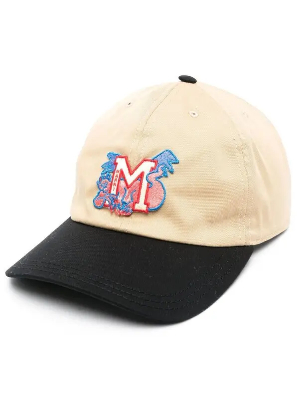 Marni Logo-patch Baseball Cap - Neutrals