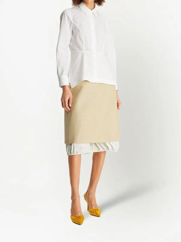 Tory Burch Peplum Cotton Poplin Shirt