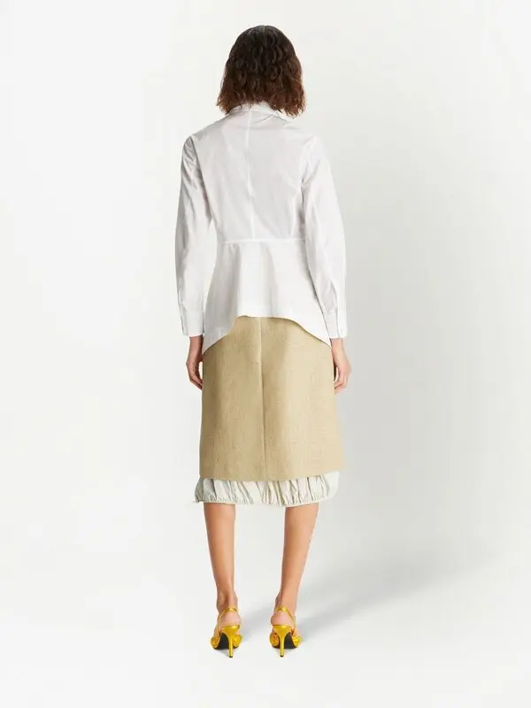 Tory Burch Peplum Cotton Poplin Shirt