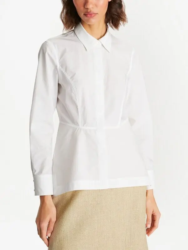 Tory Burch Peplum Cotton Poplin Shirt