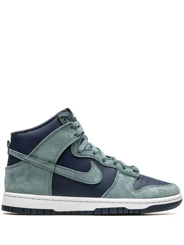 Nike Dunk High Retro Prm Teal Suede Sneakers - Blue