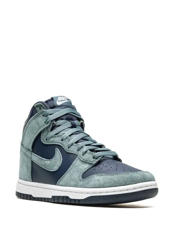 Nike Dunk High Retro Prm Teal Suede Sneakers - Blue