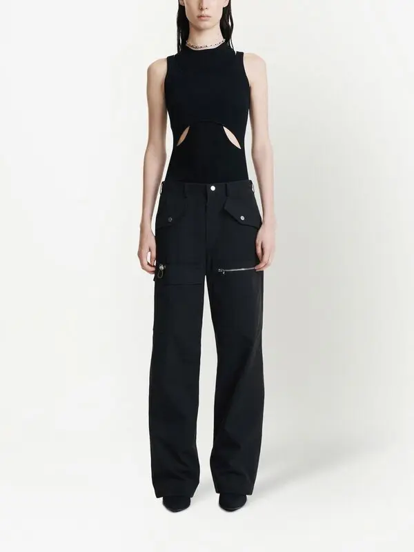 DION LEE Multi-pocket Straight-leg Trousers