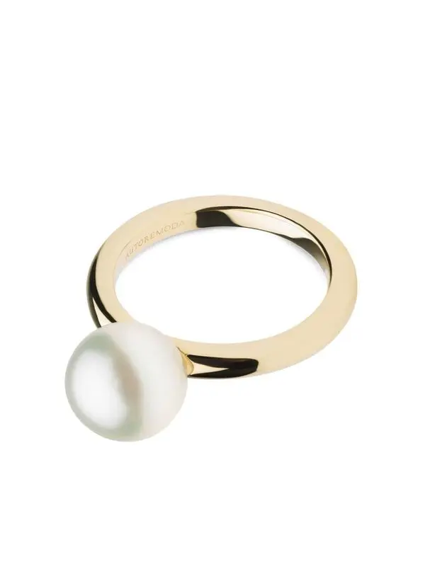 AUTORE MODA 10kt Yellow Pearl Ring - Gold