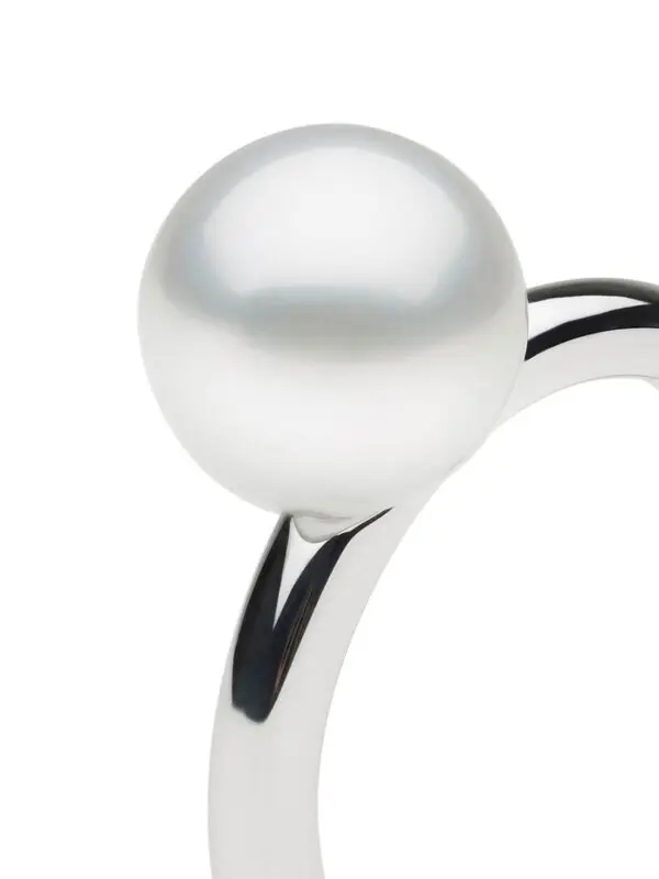 AUTORE MODA 10kt White Gold South Sea Pearl Ring - Silver