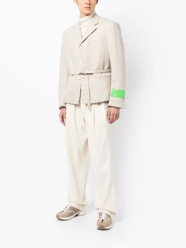 Off-White Buckle-fastened Single-breasted Blazer