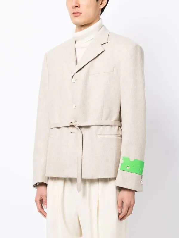 Off-White Buckle-fastened Single-breasted Blazer