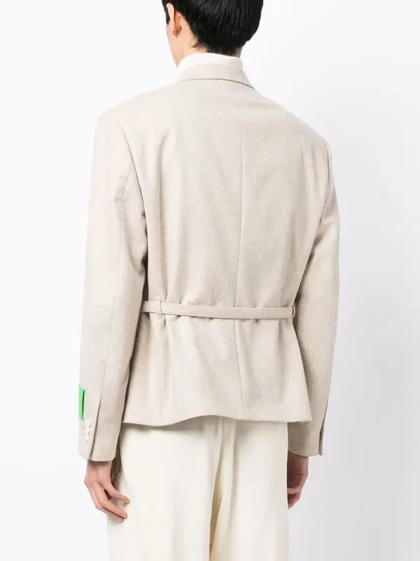 Off-White Buckle-fastened Single-breasted Blazer