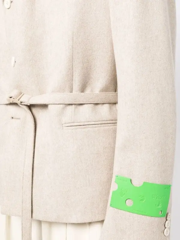 Off-White Buckle-fastened Single-breasted Blazer