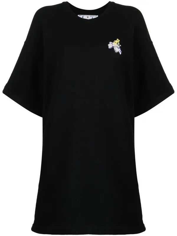 Off-White Floral Arrows T-shirt Dress