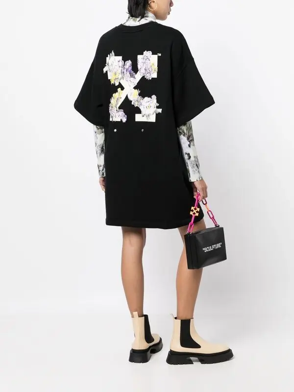 Off-White Floral Arrows T-shirt Dress