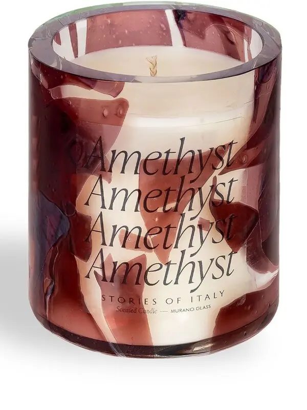 STORIES OF ITALY Amethyst Scented Candle - Red
