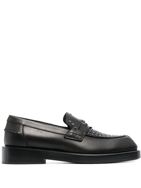 Versace Square-toe Studded Loafers