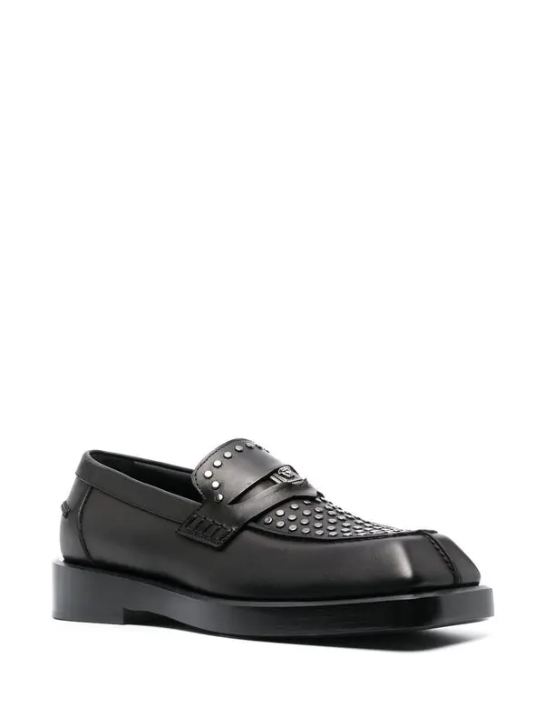Versace Square-toe Studded Loafers