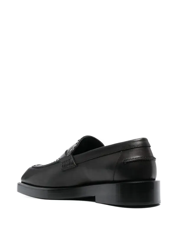 Versace Square-toe Studded Loafers