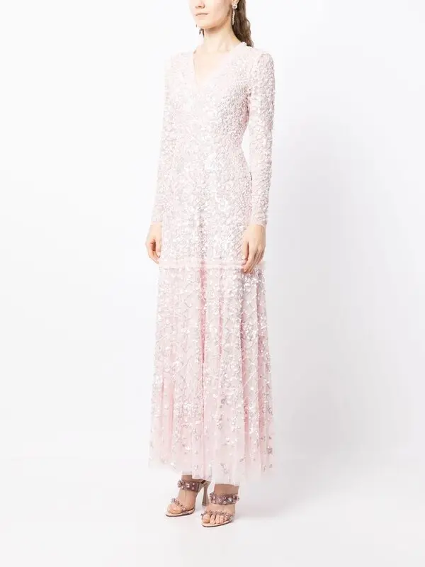 NEEDLE & THREAD Sequin-embellished Long Dress