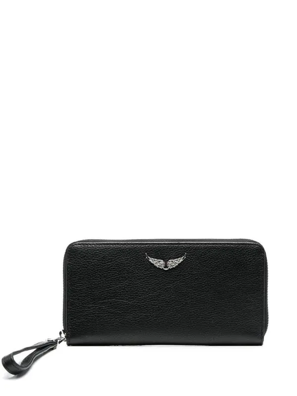 Zadig&Voltaire Logo-detail Leather Purse - Black