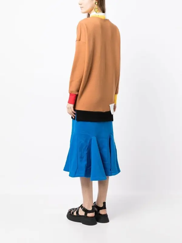 ENFOLD Colour-block Jersey-knit Dress