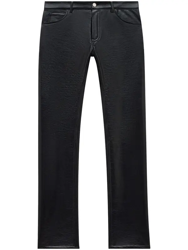 COURREGES Reedition Vinyl Straight Trousers - Black