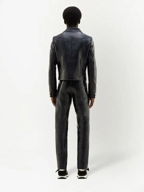 COURREGES Reedition Vinyl Straight Trousers - Black