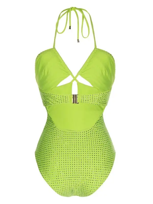 SELF-PORTRAIT Hot-fix Embellished Strappy Swimsuit
