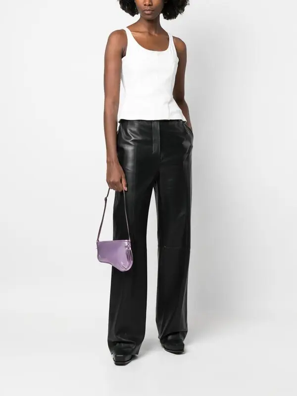 Manu Atelier Curve Leather Shoulder Bag