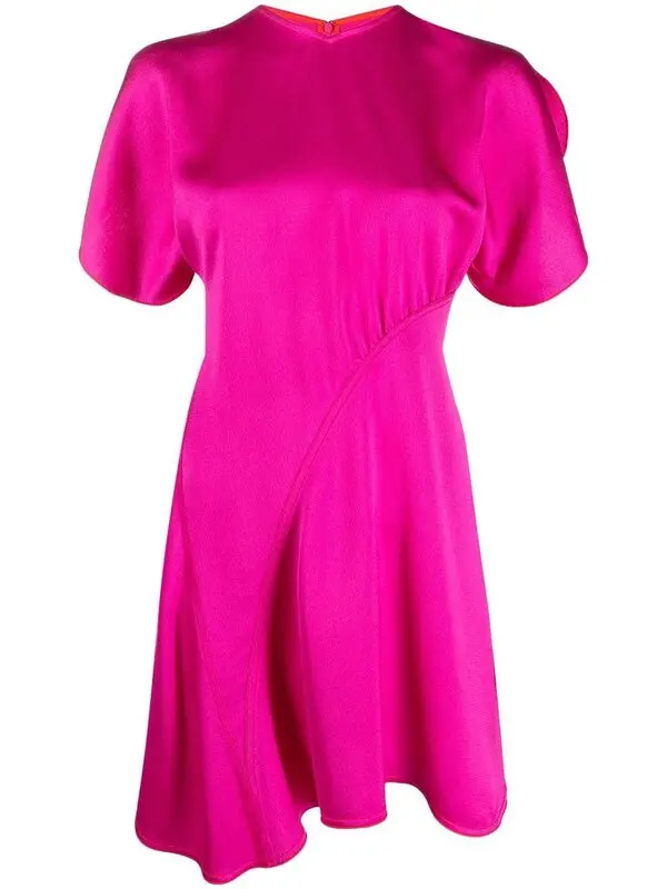 Victoria Beckham Round-neck Mini Dress - Pink