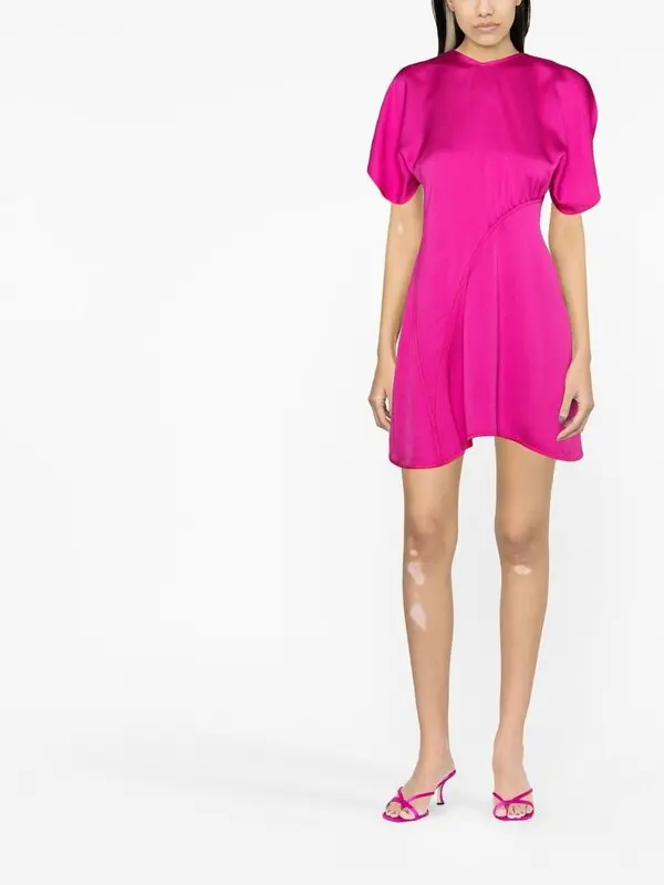Victoria Beckham Round-neck Mini Dress - Pink