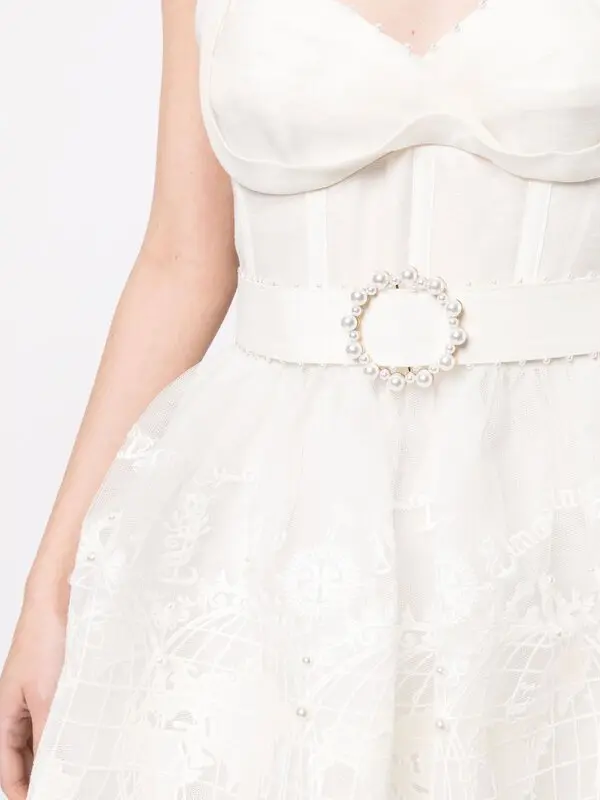 Zimmermann High Tide Embroidered Mini Dress In White - 40% Off |  Editorialist