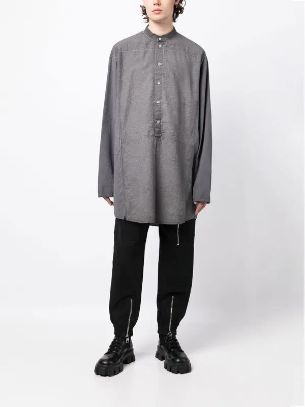 NICOLAS ANDREAS TARALIS Band-collar Cotton Shirt